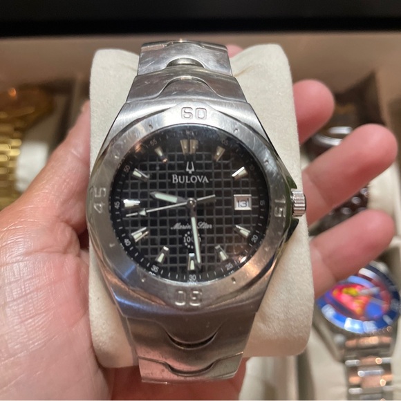 Bulova | Accessories | Vintage Bulova Marine Star Calendar Mens Watch ...